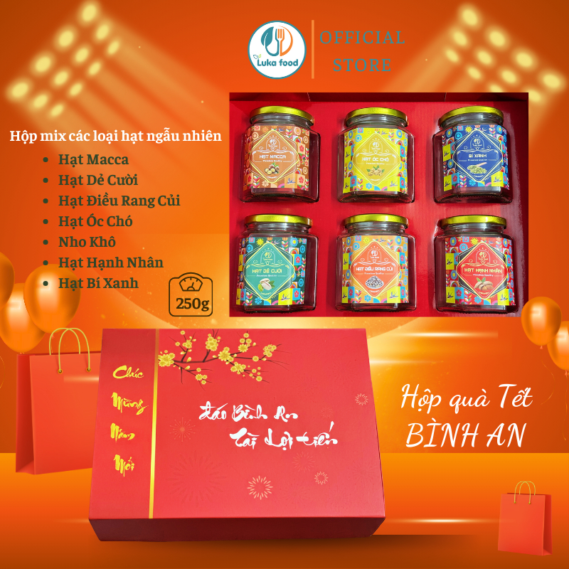 Luka Food Premium Nutritious Nut Gift Set of 6 Types of Your Choice ...