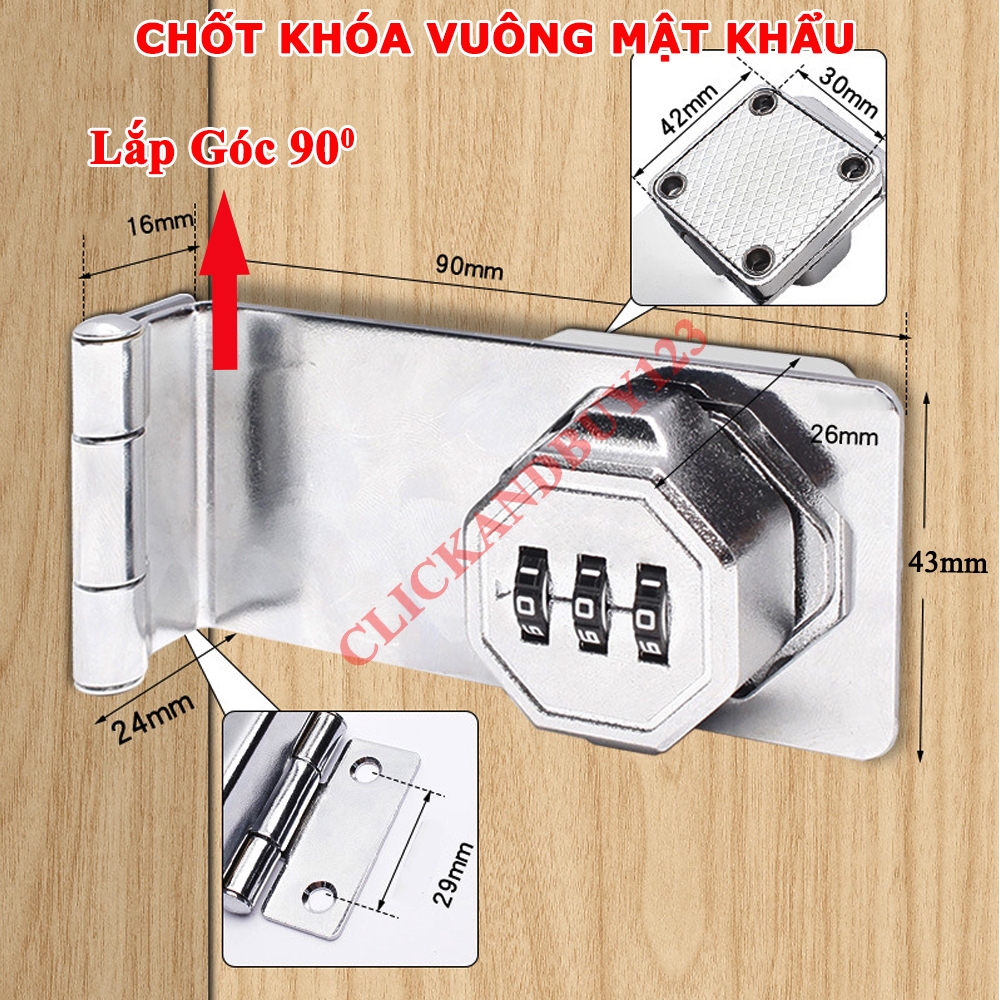 Square Door Latch Password Installed 90 Degree Angle Flip Door Latch ...