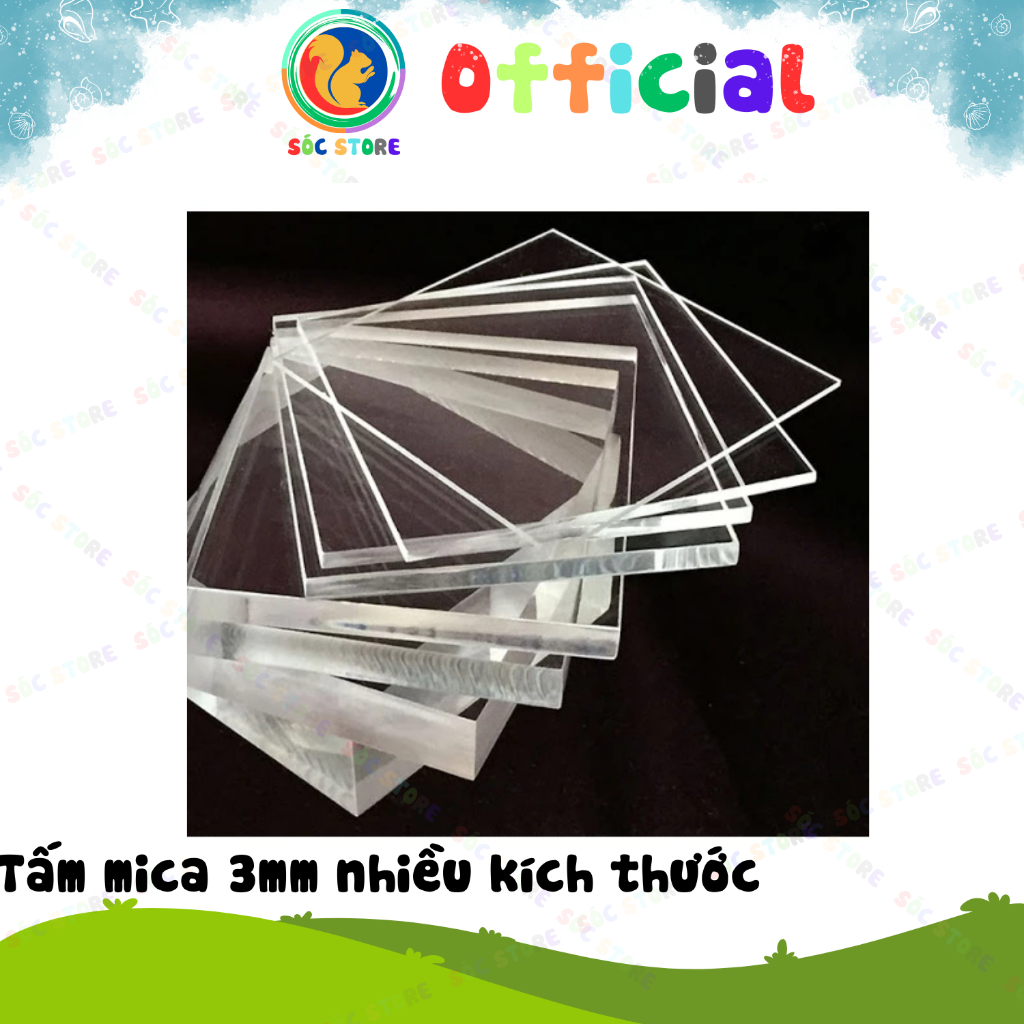 Transparent Mica Sheets, Mica Plastic Sheets of All Sizes (10cm,A5,A4 ...