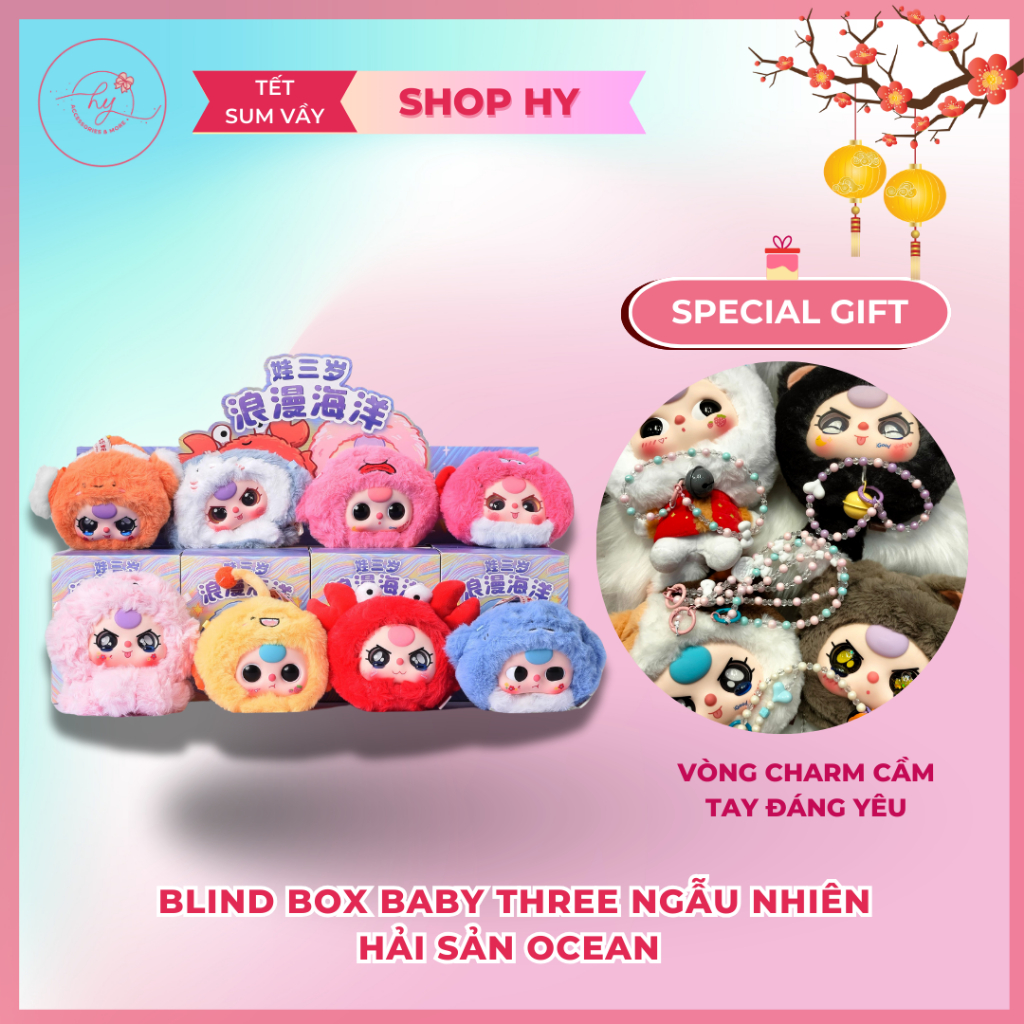 Blindbox Baby Three Seafood Ocean, Romantic Ocean Series Vinyl Face ...