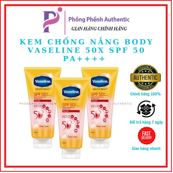 Vaseline 50X body sunscreen SPF 50 PA++++ Thailand | Shopee Malaysia