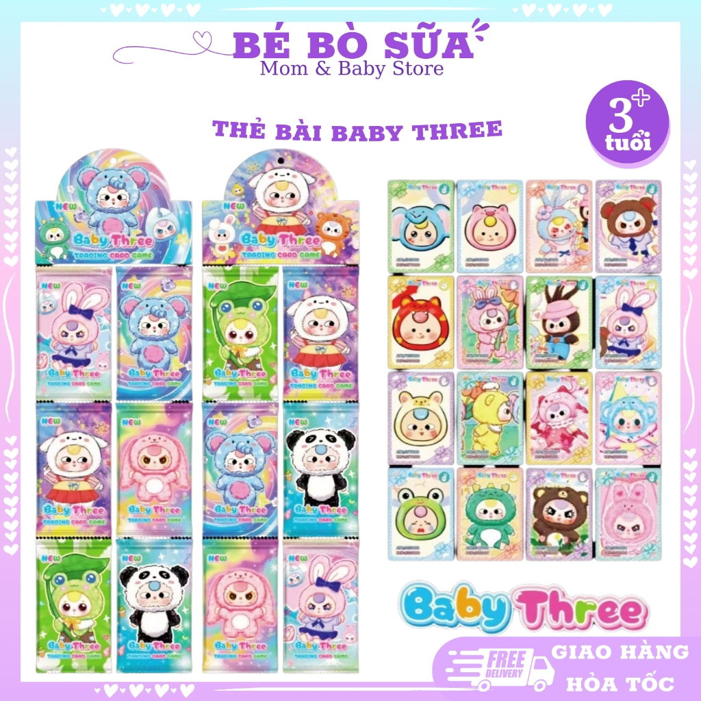 Baby Three - Labubu picture cards, 8 beautiful new models/pack | Shopee ...