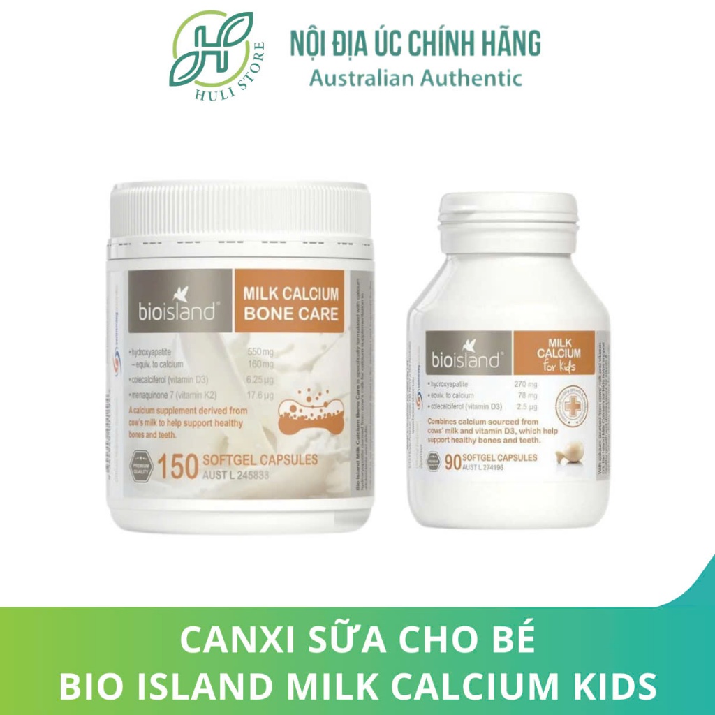 Bio Island Milk Calcium Kids 90caps - Calcium Supplement Milk Tablets ...