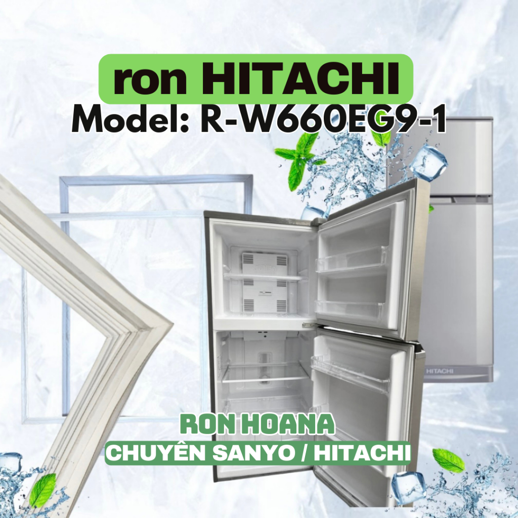 RON HITACHI 4-door rectangular mold R-W660EG9-1 with snap-on type of refrigerator door to ...