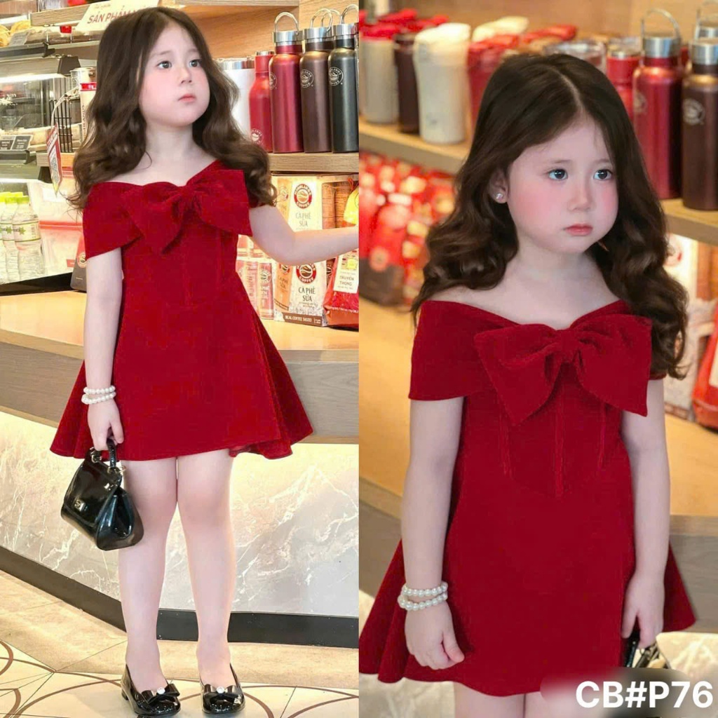 Legendary OFF-Shoulder RED DRESS FOR GIRLS TO WEAR CNY 8-28KG(TV ...