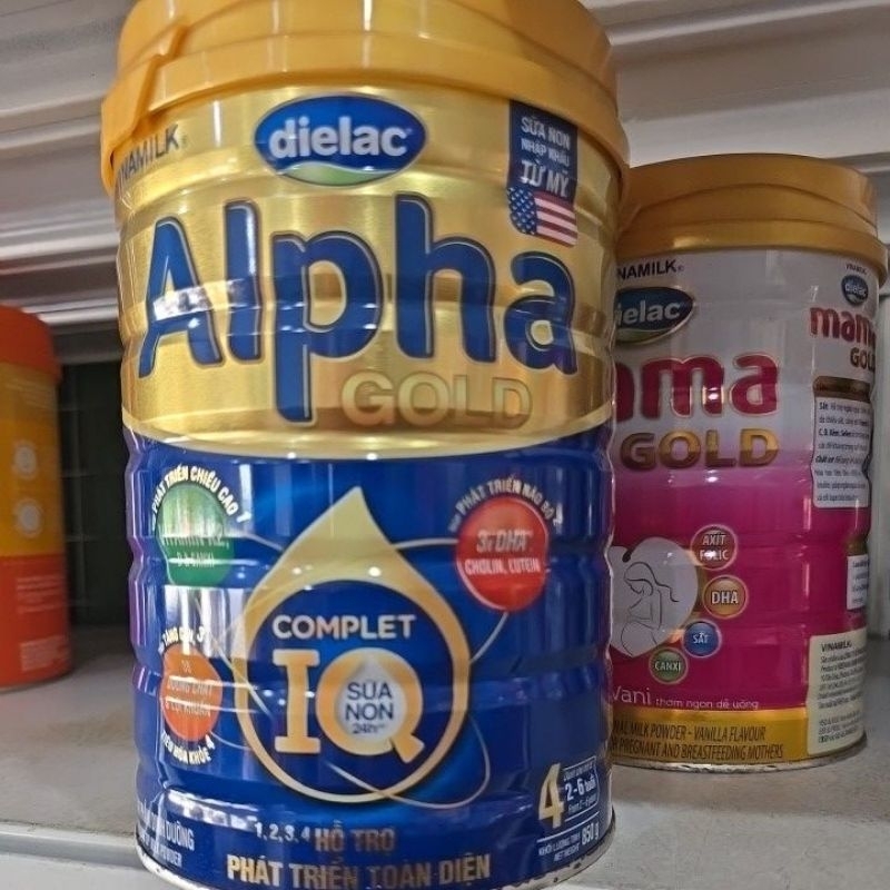 Vinamilk Dielac Alpha Gold Powdered Milk 4 - 900g Tin Box (for children 2 - 6 years old). Date ...