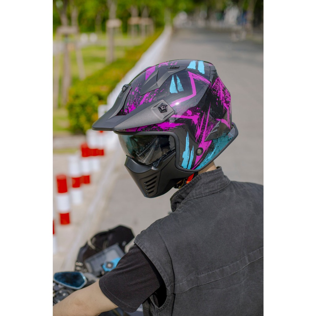 [Genuine Product] - EGO E-51 Multifunctional Helmet with Retractable ...