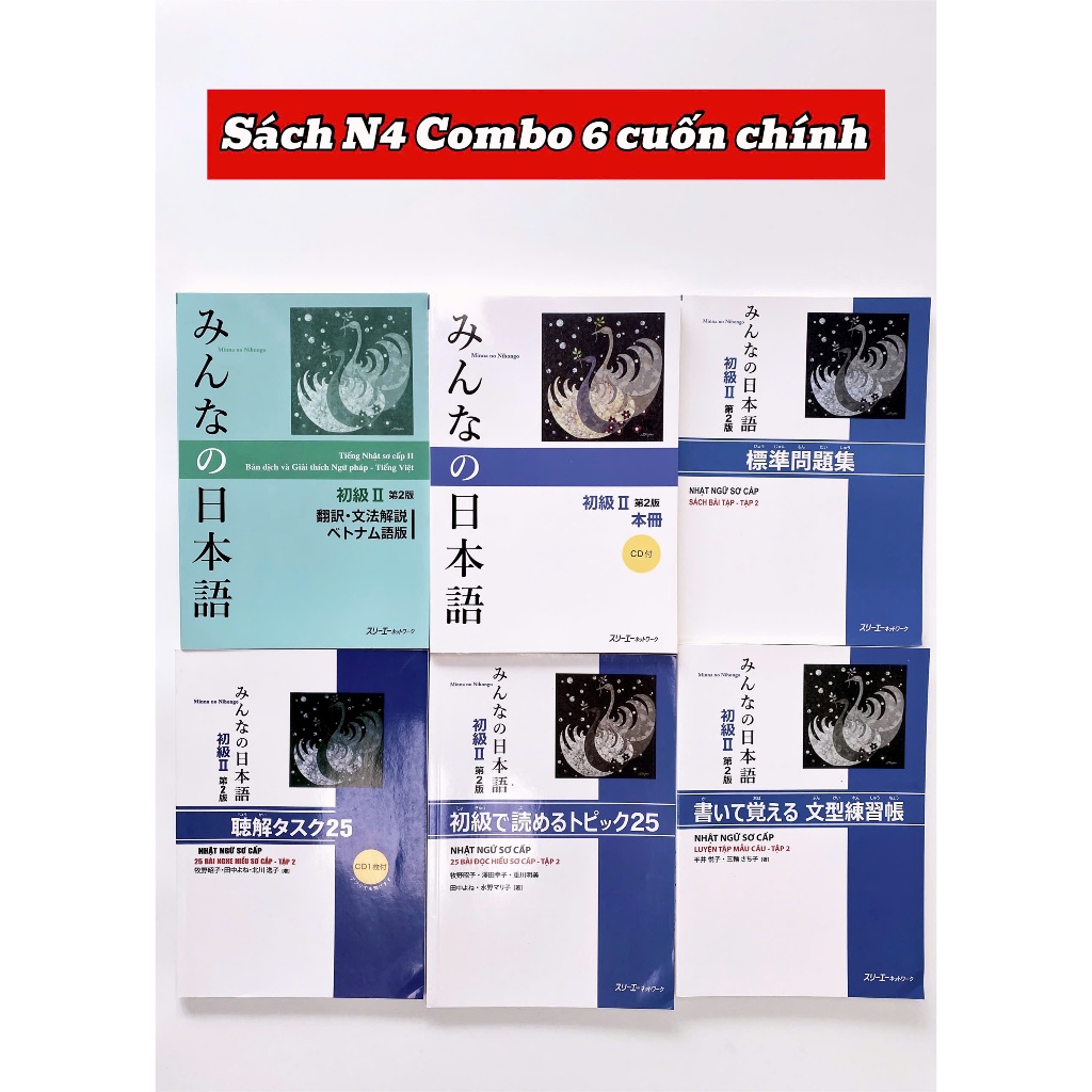 Book - Combo of 6 Minnano Nihongo 2 Books - Beginner Japanese 2 - For ...