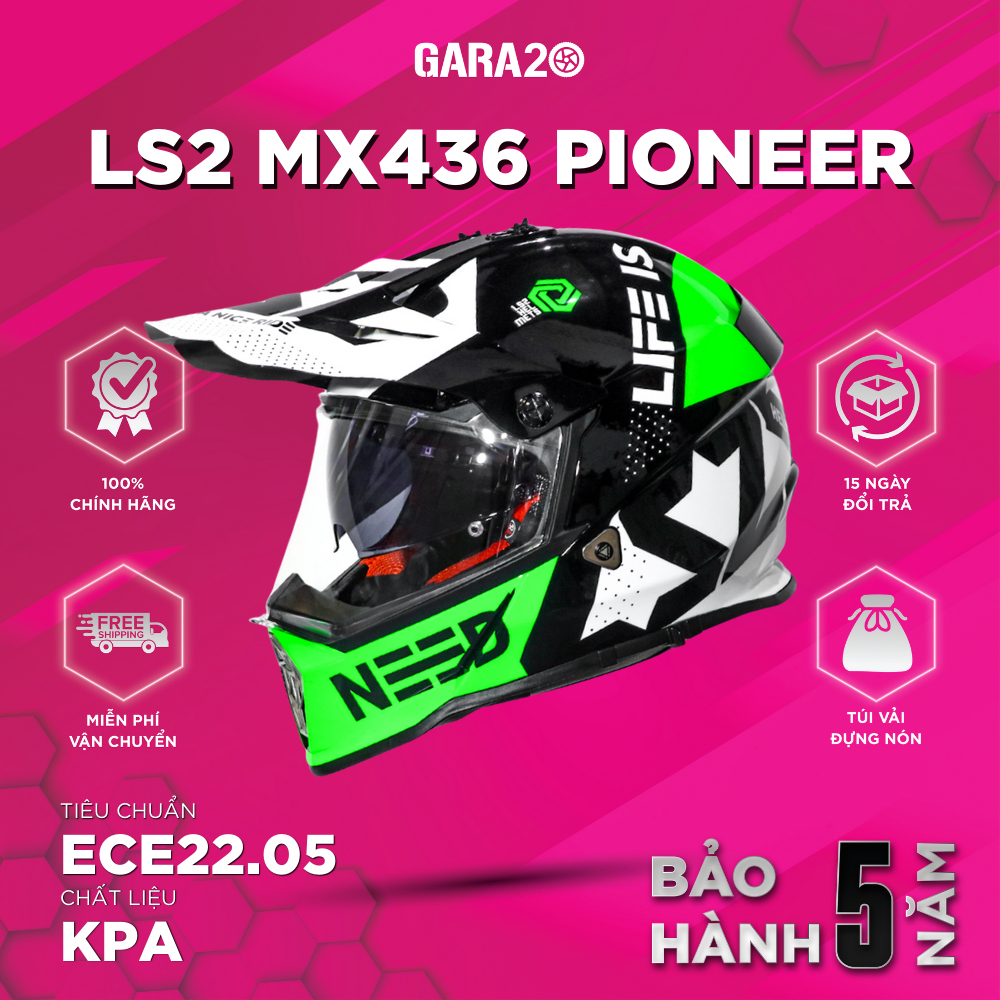 [Genuine] - Ls2 MX436 Pioneer Scratch Helmet - GARA20 | Shopee Malaysia
