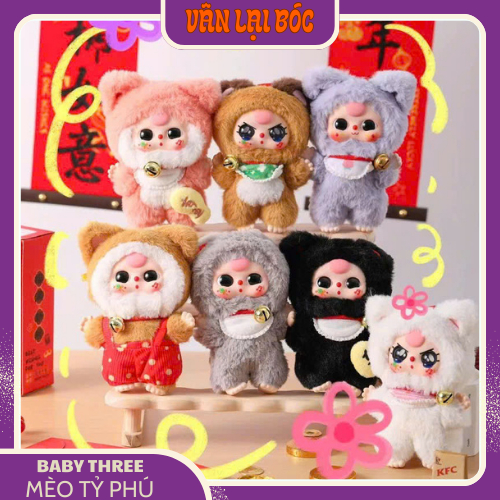 Blindbox Baby Three Billionaire Cats with keychain, Lucky Cat V2 _ Van ...