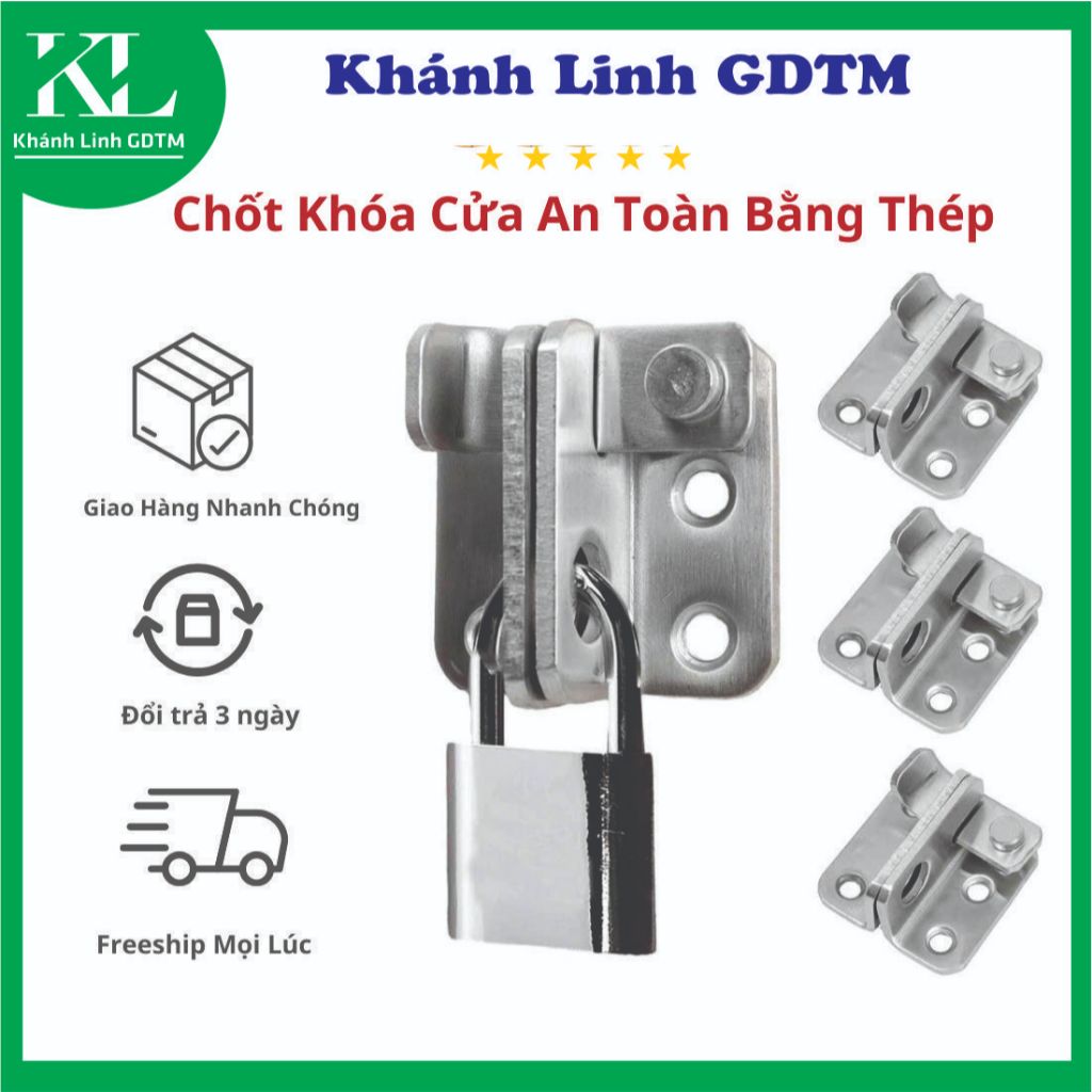 Anti-theft Stainless Steel Cabinet Door Lock, Large Door Latch with ...
