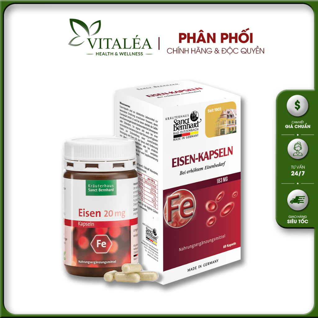 EISEN KAPSELN Sanct Bernhard Iron Pills Germany improve iron deficiency ...