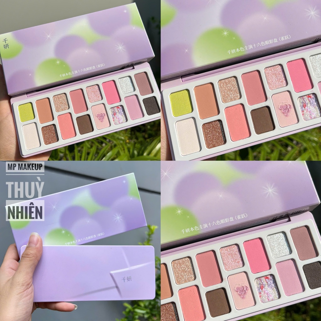 Cheeryep True (QIANYAN) eyeshadow palette 16 colors - Tone 10 (purple ...