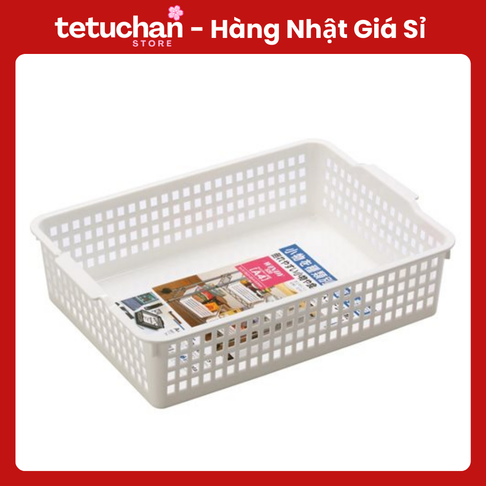 Inomata Japan A4 Paper Tray with Handle (White) | Shopee Malaysia