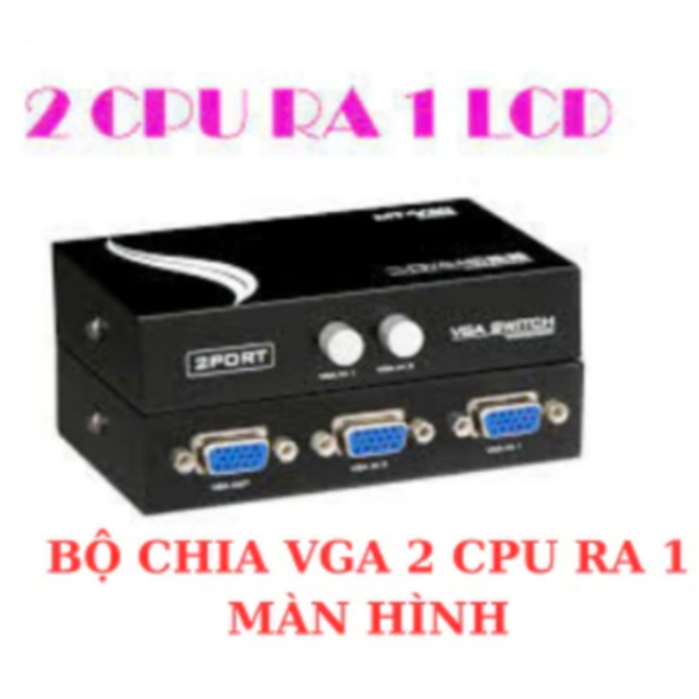 Fjgear 2 Cpu To 1 Screen Vga Splitter 2 Port Vga Video Switch Fjgear