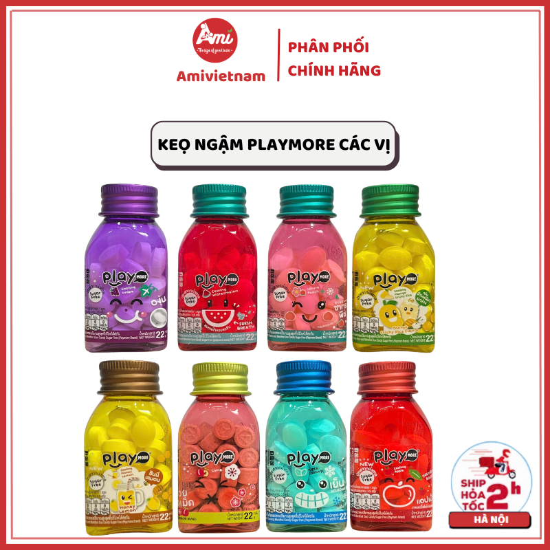 Playmore Thai Lozenges 22g Box - The Cool Fruit Flavored Lozenges, Play ...