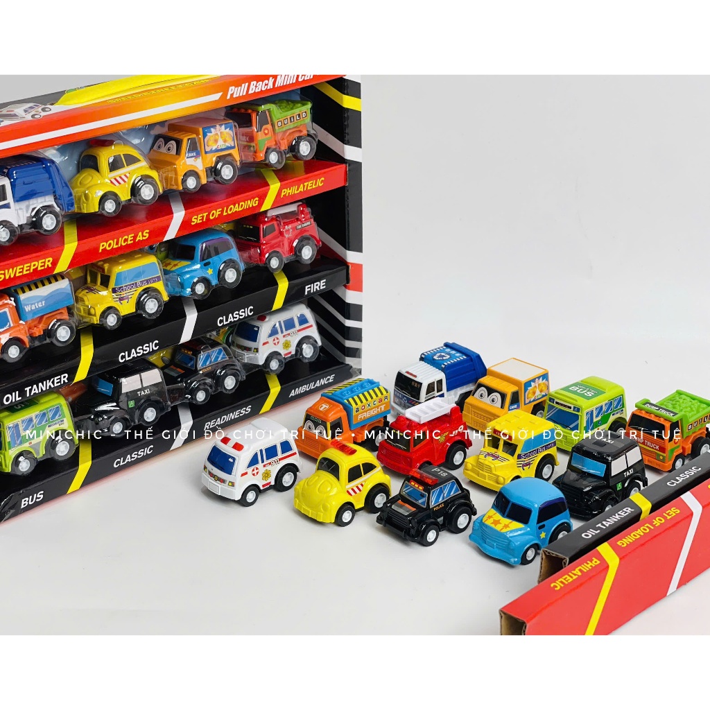 Set of 12 wind-up plastic vehicles | Shopee Malaysia
