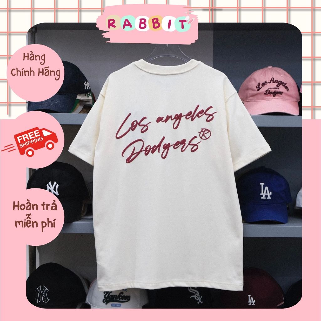 Genuine New Era Dodgers Red Puffy Cream T-Shirt CODE: 15488790| Rabbit ...