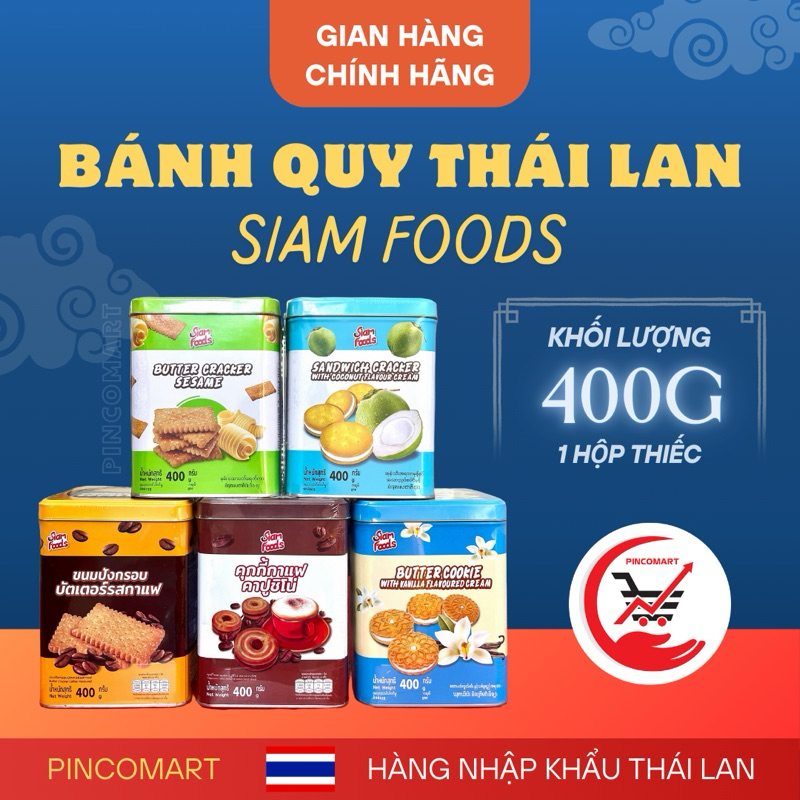 (400gr Tin box with random flavors) Siam Foods Thai Cookies, delicious ...