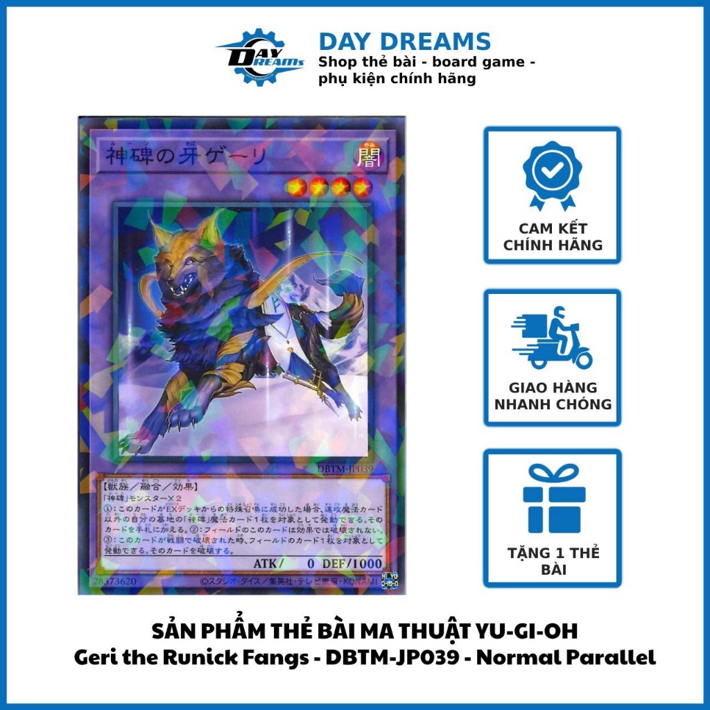 Genuine YUGIOH CARD: Geri the Runick Fangs - DBTM-JP039 - Normal Parallel Rare | Shopee Malaysia