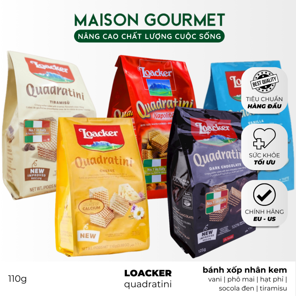 Quadratini LOACKER MULTI-Flavor CREAM Sponge Cake (110g - 125g ...