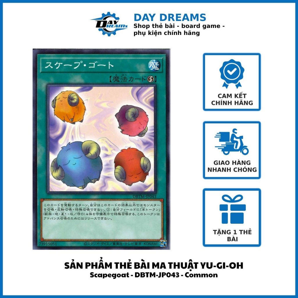 GENUINE YUGIOH CARD: Scapegoat - DBTM-JP043 - Common | Shopee Malaysia