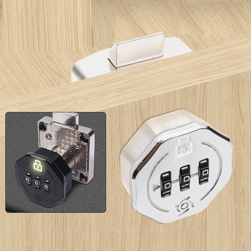 Digital lock for desk and cabinet drawers, 3 changeable codes | Shopee ...