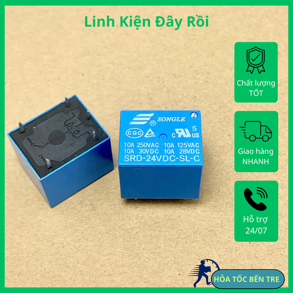 Relay ROLE SRD-24VDC-SL-C power supply 24VDC 5 pins 10A 250V | Shopee ...