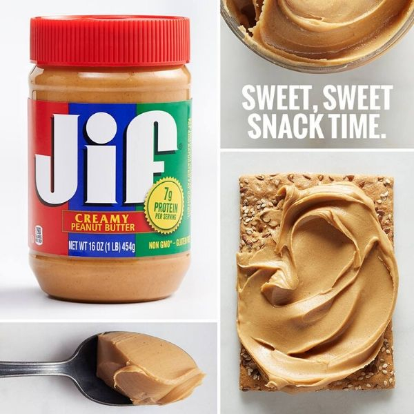 Jif + RED jar 454g + AMERICAN Peanut Butter (fine type) Creamy Peanut ...