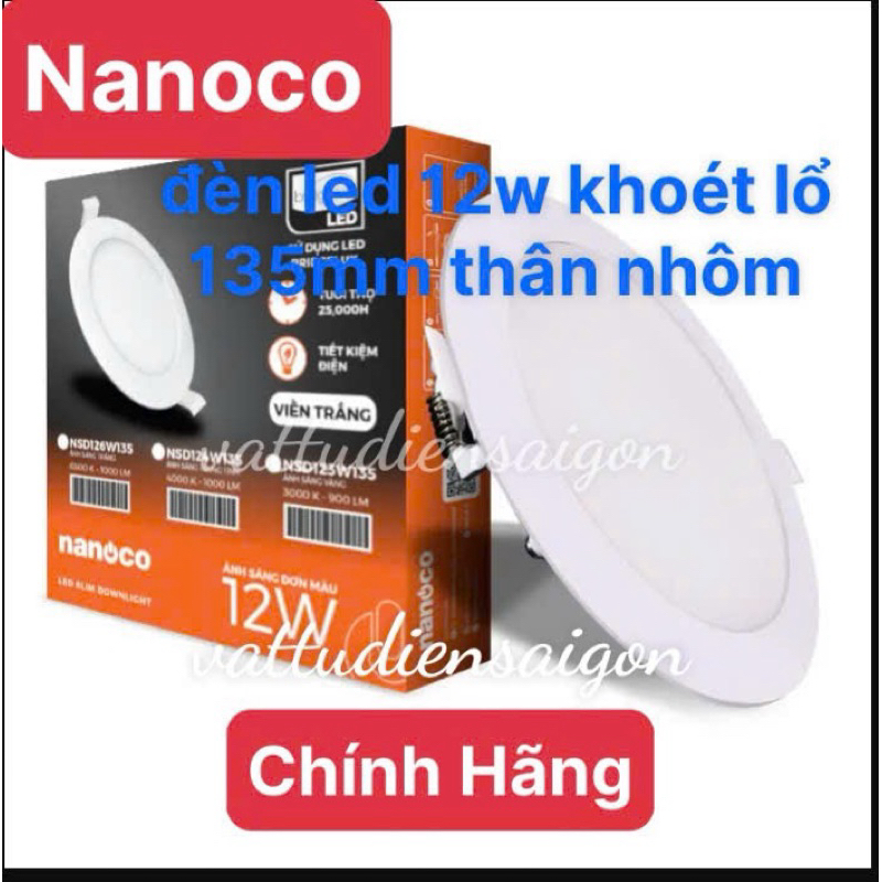 Genuine NANOCO 12W round led panel light with 135mm hole | Shopee Malaysia