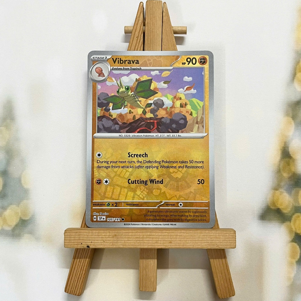 Pokemon Vibrava 105/191 Picture Card - Genuine English Surging Sparks ...
