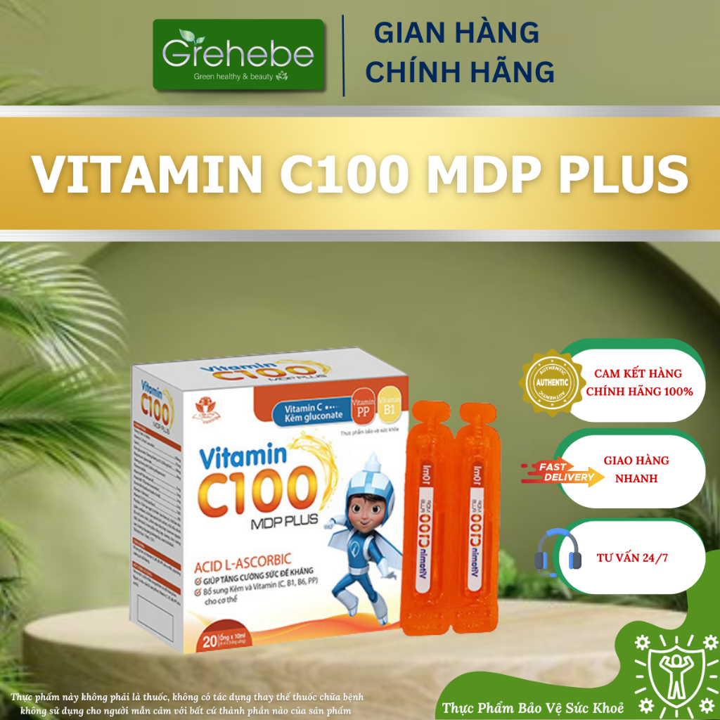 [TPBVSK] Vitamin C100 MDP PLUS – Helps increase resistance (Box of 20 ...