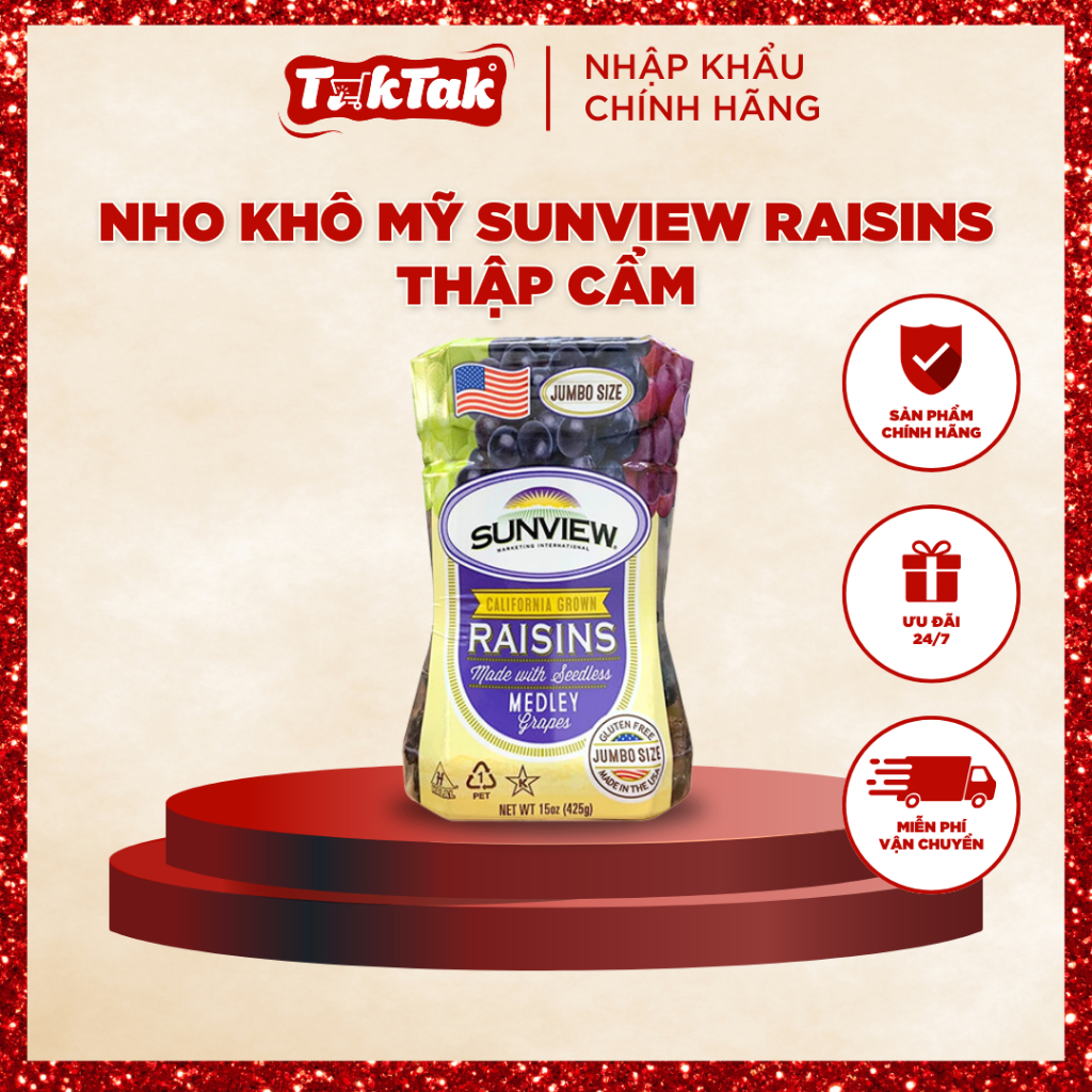 Sunview RAISINS AMERICAN RAISINS MIXED BOX 425GRAM (TYPE 1 PACKED IN ...