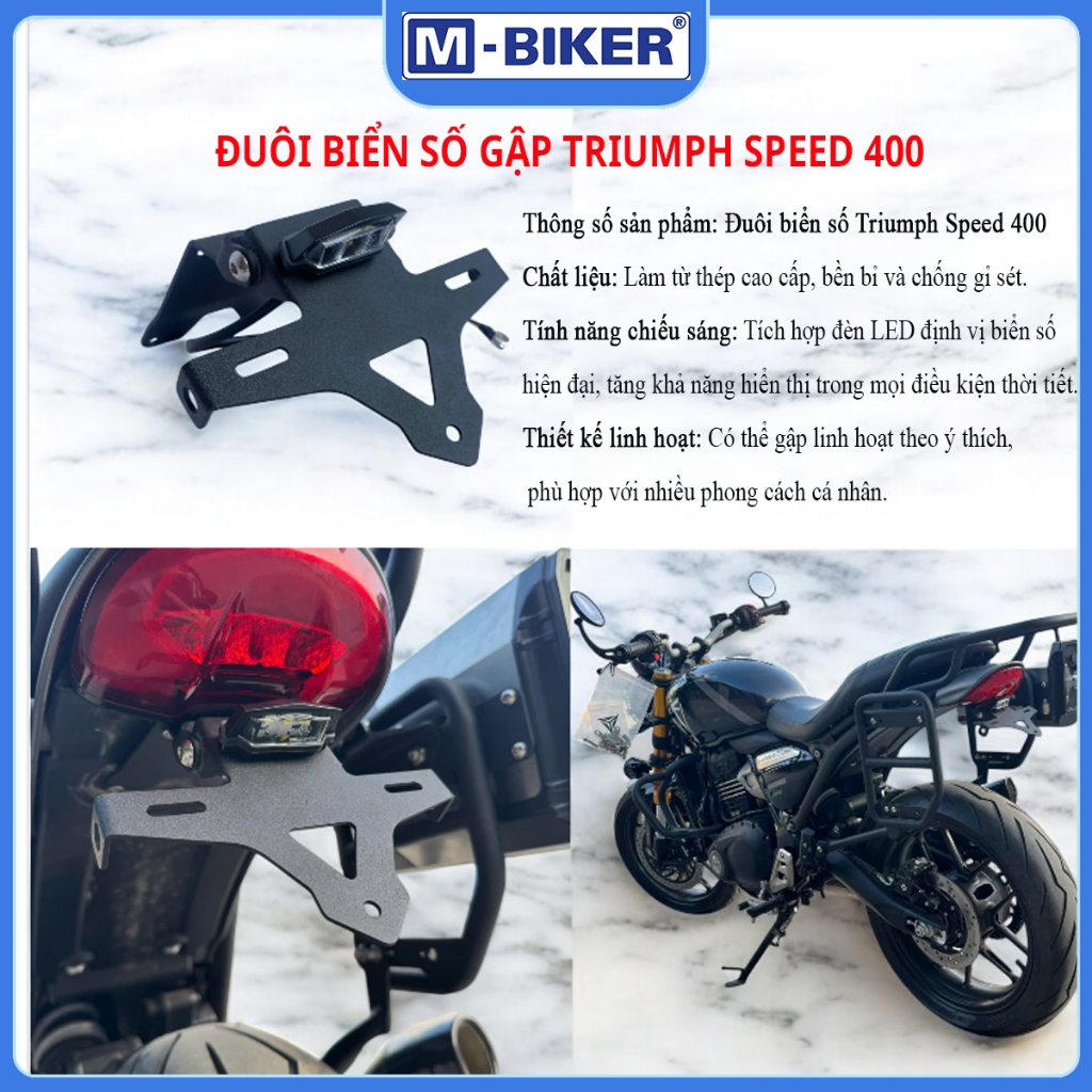 Triumph License Plate Tail Triumph Speed 400 Steel Material, Integrated ...