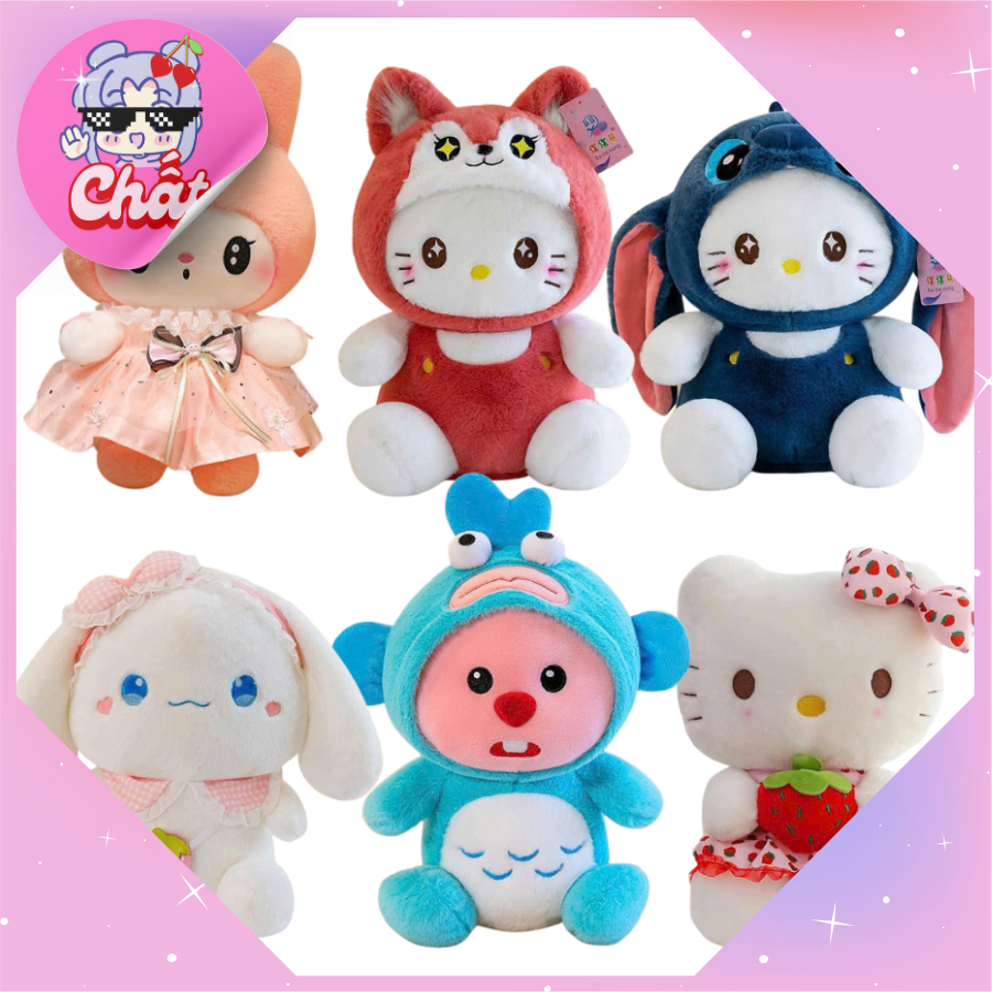 [Same Price] 50 Teddy Bear models Size 50cm Cartoon Characters Kuromi ...
