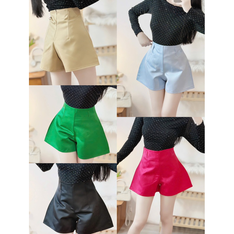 Beautiful quality shiny fabric shorts with zipper (with real photos ...