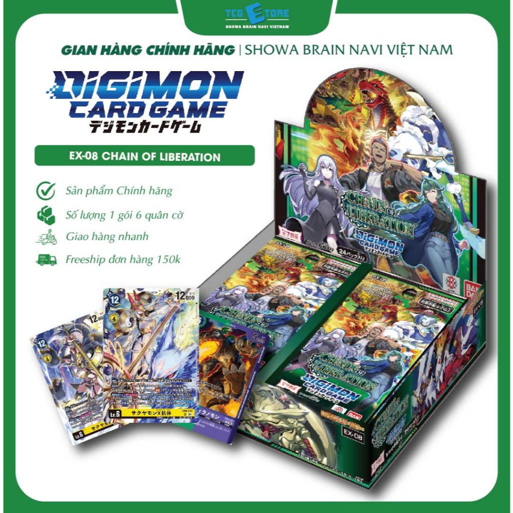 Digimon Bandai Tactical Chess Set EX-08 Chain of Liberation Expansion ...