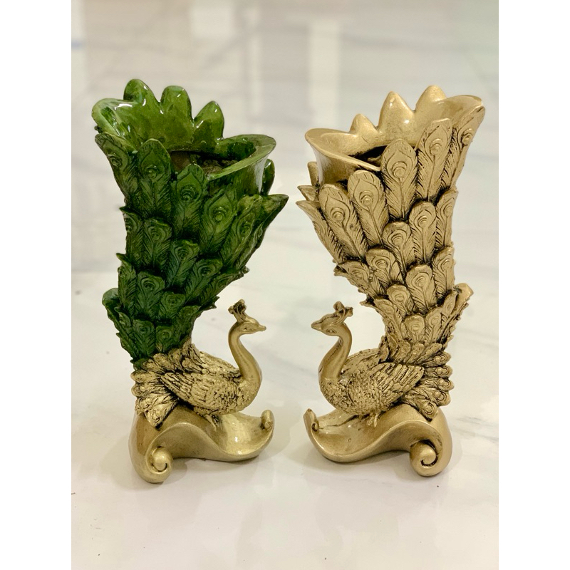 Composite vases, feng shui vases, peacock vases, fake flower vases, peacocks 3 | Shopee Malaysia