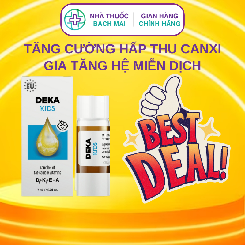 Deka KIDS Syrup [IMPORTED EUROPE EU] contains vitamin D3, A, E, K to support height development ...