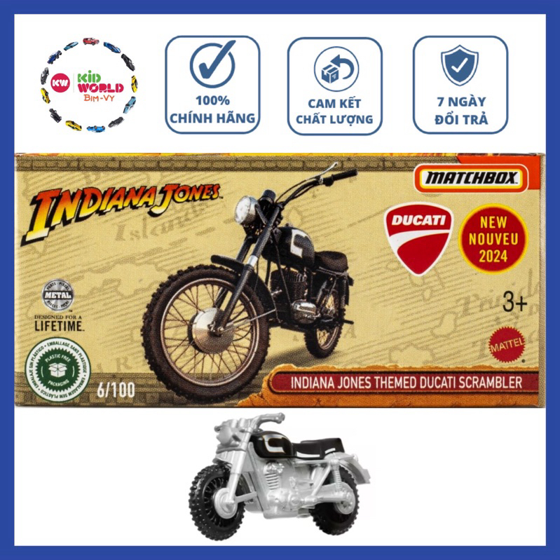 Matchbox Box Indiana Jones Themed Ducati Scrambler 6/100 Model ...