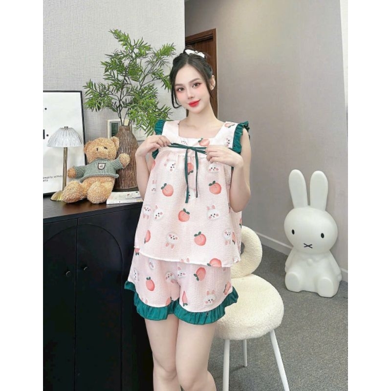 Foam pajamas with pretty edges, form 40_58kg | Shopee Malaysia