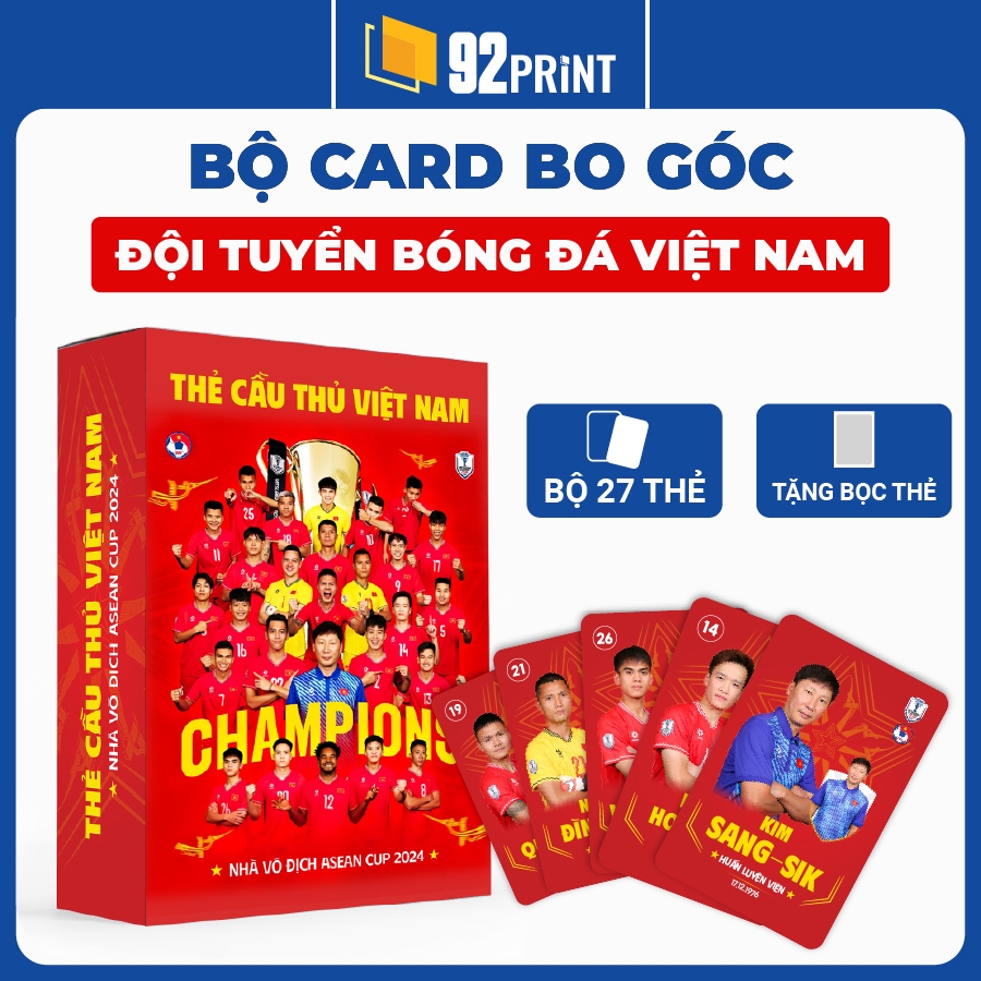 [VIETNAM Champion] Box of 27 Corner Cards for Vietnamese Team Player ...