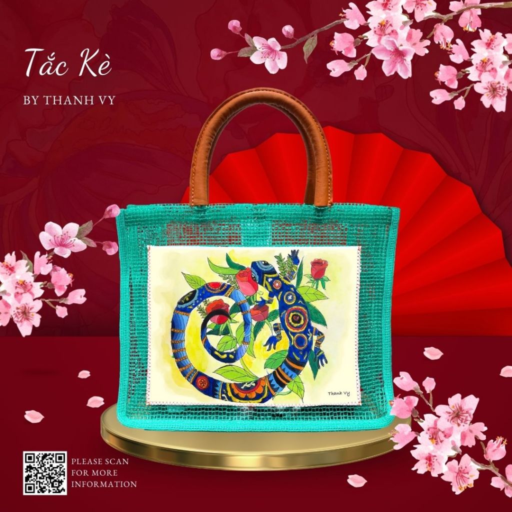 Gecko mesh bag - MCAS - Paintings by Minh Quan (All MCAS products use ...
