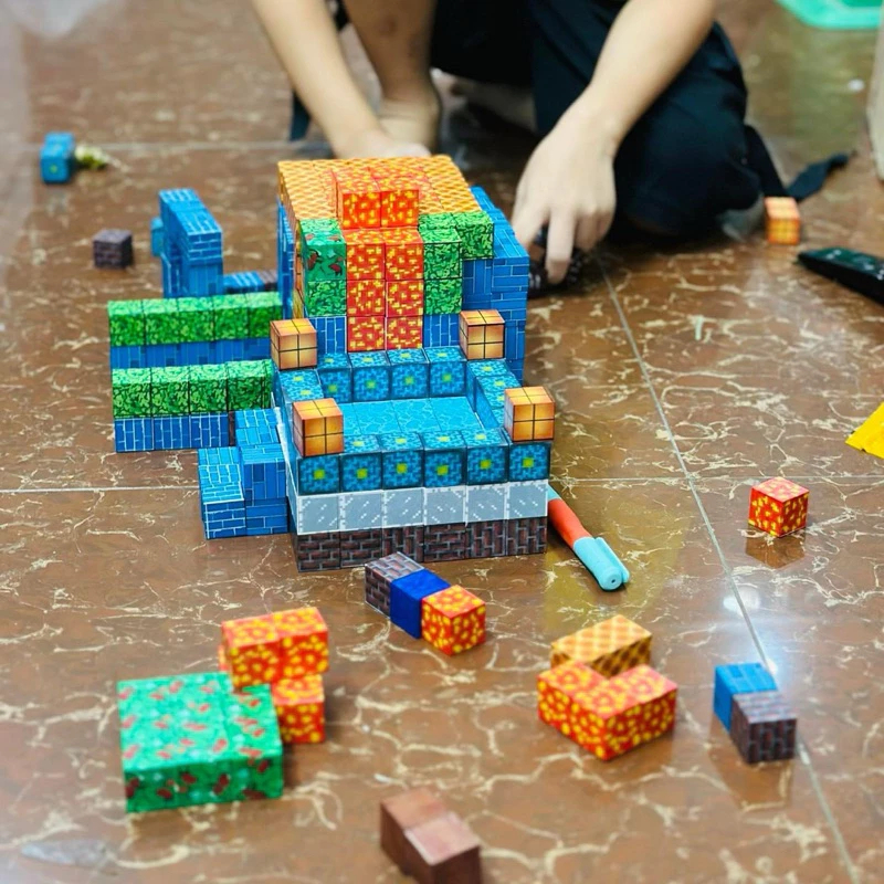 (50 Get 13 FREE) DIY Minecraft Magnetic Toys, Minecraft Blocks Magnetic ...