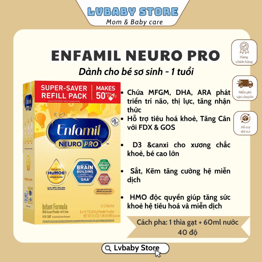Enfamil Neuro Pro formula milk (0-12m) 890g | Shopee Malaysia