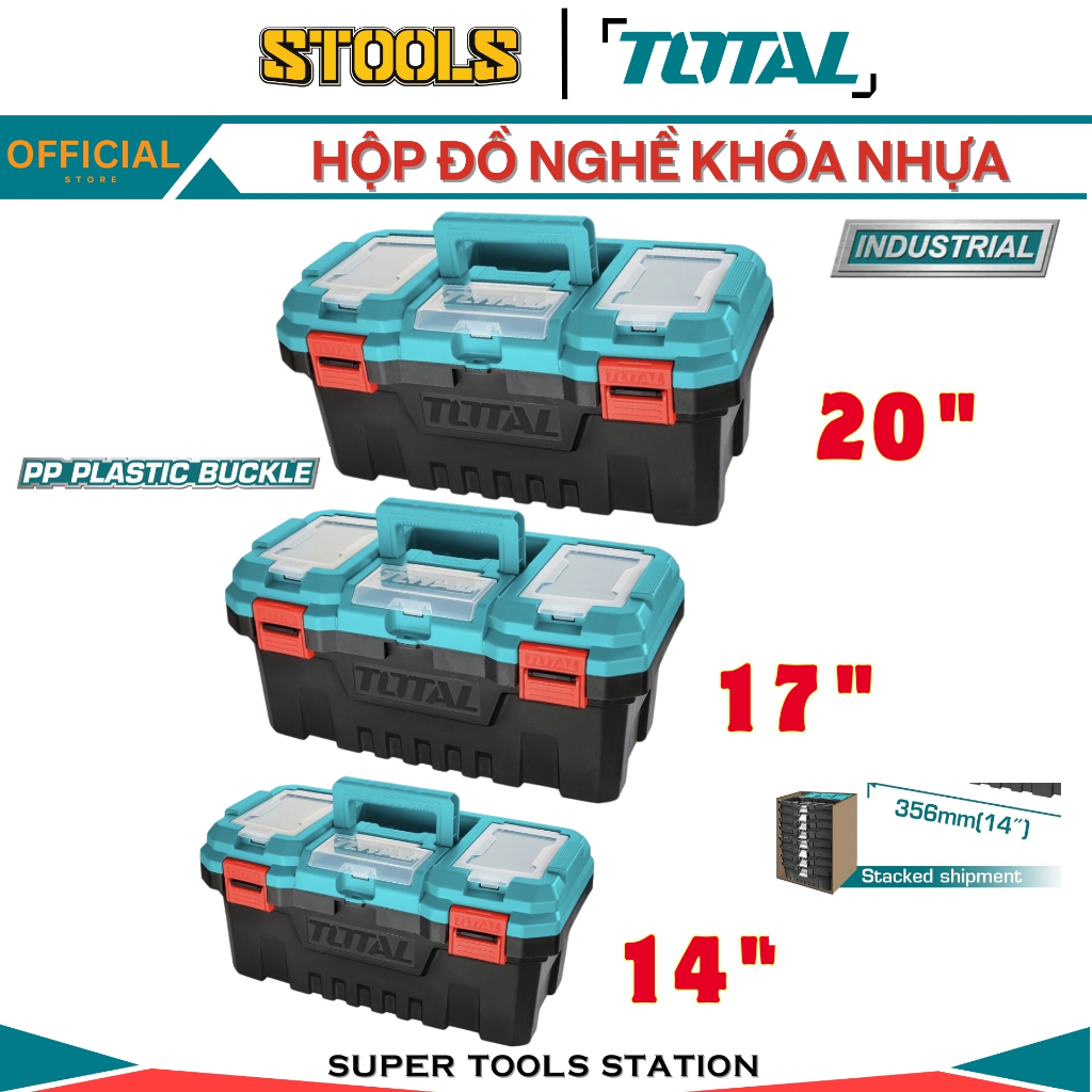 Total impact-resistant plastic locking tool box, high heat resistance ...