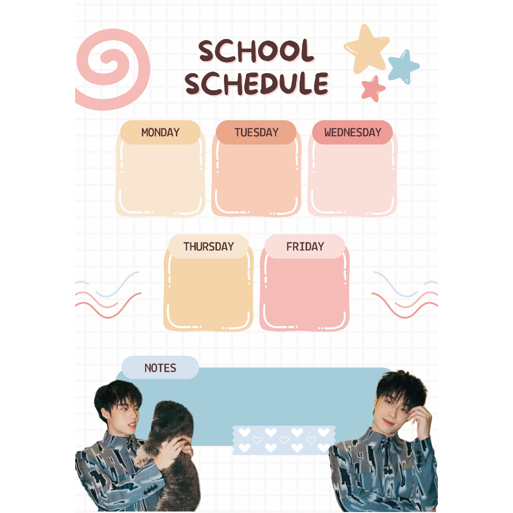 Idol Hai Dang Doo Hidadoo timetable, size A4, laminated in Plastic ...