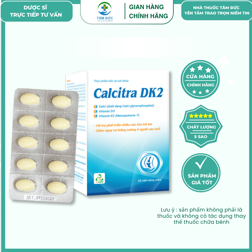 [Genuine] Calcitra DK2 - Supplement Calcium, Vitamin D3, Support height ...