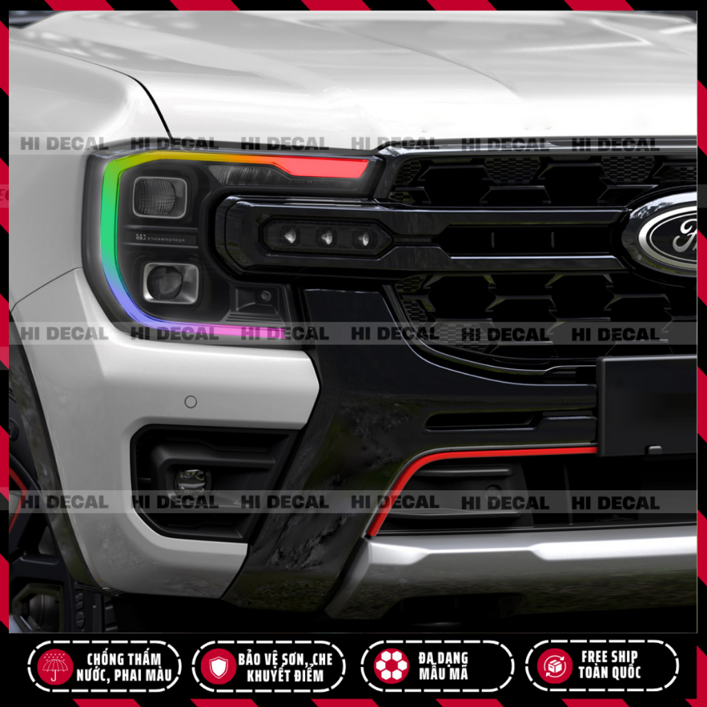 New form Ford Ranger and Ford Everest light decal stickers (1 bag), Car ...
