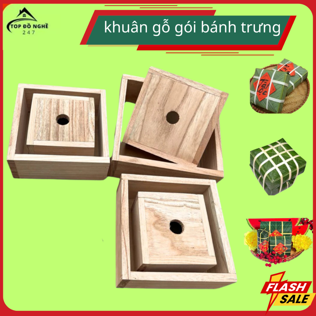 Smart banh chung wrapping mold made from natural wood, safe for health ...